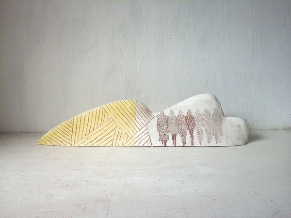 Reclining female Venus sculpture, ceramic 3d figure, minimalist goddes ...